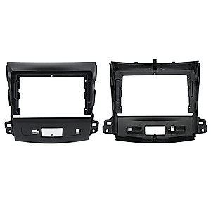 Aramox 9in Car Stereo Radio Fascia Navigation Panel Frame Car Stereo Dash Radio Fascia Kit Replacement for MITSUBISHI OUTLANDER 2008‑2012