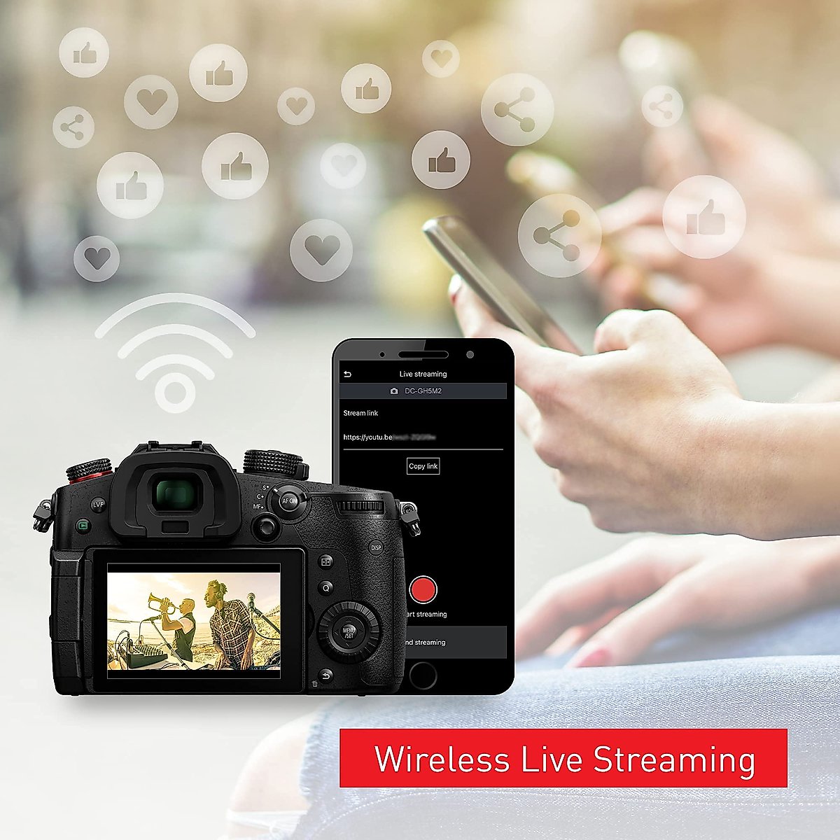 Panasonic LUMIX GH5M2, 20.3MP Mirrorless Micro Four Thirds Camera with Live Streaming, 4K 4:2:2 10-Bit Video, Unlimited Video Recording, 5-Axis Image Stabilizer DC-GH5M2 (Renewed)