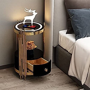 HIGOH Bedside Table Bedroom Cabinet Modern Minimalist Living Room Bedside Cabinet Storage Bedside Cabinet Furniture