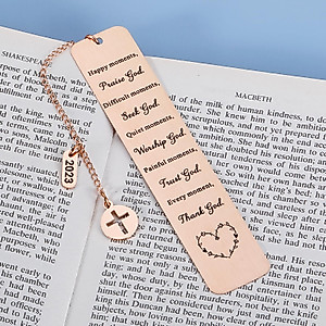 Baptism Confirmation Gift for Baby Kids Adult Bible Verse Bookmark for Women Men Friends Inspirational Christian Gifts Religious Gift for Girls Boys Faith Gifts Happy Moments Praise God
