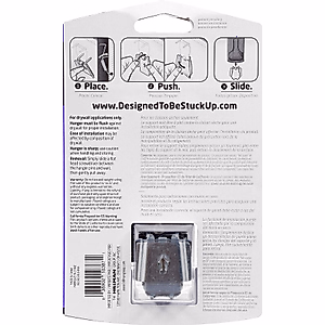 HIGH & MIGHTY 515807 Decorative Metal Hook, Easy Tool-Free Dry Wall Installation, Rectangle, Holds up to 25lb, Bronze (Pack of 2)