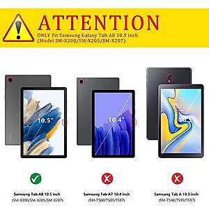 ZtotopCases Slim Case for Samsung Galaxy Tab A8 10.5 Case 2022, Lightweight Trifold TPU Stand Cover, Full Protective Case for Samsung Galaxy A8 10.5 Inch Tablet SM-X200/X205/X207, Black