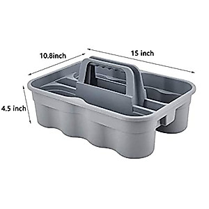 Lawei Cleaning Supplies Caddy, Plastic Cleaning Tool Caddy with Handle, Portable Shower Basket Storage Caddy Tote Organizer for Cleaning Products, Spray Bottles, Cleaning Brush Sponge Bottle Holder