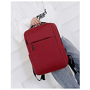 YXQSED Travel Laptop Backpack for Men Women, Slim Lightweight Backpack School Bookbag with Laptop Compartment for Work Business and College, Waterproof Computer Bag Fits 14-15.6 Inch Notebook Red