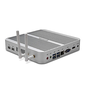 KINGDEL Fanless Mini PC, i5 CPU Mini Desktop Computer, 8GB RAM+256GB SSD, Gigabit Ethernet, 4xUSB 3.0, HD Port