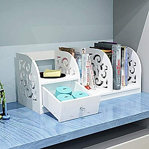 GELTDN Bookshelf Simple and Desk Simple Assembly Storage Shelf Environmental Protection Material, Waterproof and , No Odor