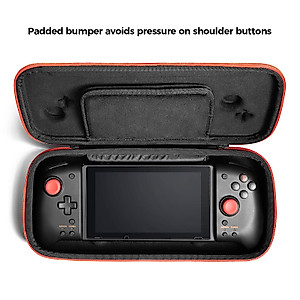 tomtoc Carrying Case for Hori Nintendo Switch Split Pad Pro Controller, Hard Shell Protective Travel Bag with 30 Game Cartridges, Switch Binbok Joy Pad Controllers case, Shockproof, Lightweight