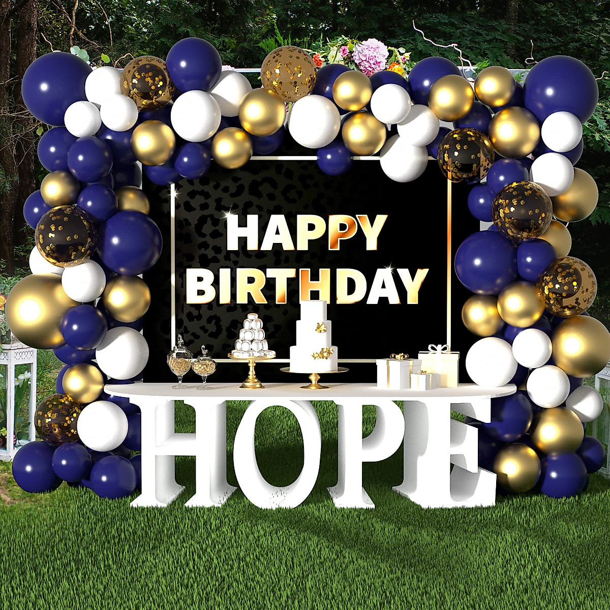 CHRORINE 72 pcs Navy Blue Balloons 4 Different Sizes Dark Blue Balloons Garland Arch Kit for Birthday Wedding Baby Shower Party Decor