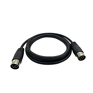 6-Pin DIN MIDI Extension Cable, Dafensoy 6-Pin DIN MIDI Male to Male Adapter Extension Cable, for MIDI Keyboard, Keyboard Synth,MIDI Guitar and Other Music Gear (1.5M/5Ft)