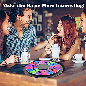 Tezam 8 Inch Heavy Duty Spinning Prize Wheel - Double-Sided 8/16 Slot Color Tabletop Roulette Wheel of Fortune, Dry Erase Spin Wheel Win The Fortune Spin Game for Carnival and Trade Show