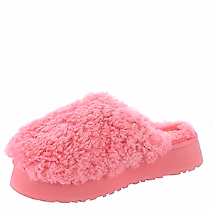 UGG Women's Maxi Curly Platform Slipper, Pink Jasmine, 10