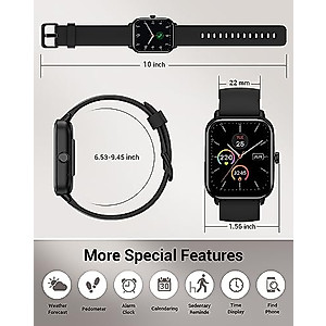 Yoever Smart Watches for Men with Alexa, 1.8'' Bluetooth Call Fitness Tracker Watch, Heart Rate Sleep Monitor Step Counter, Sports Workout Activity Trackers for Christmas Birthday Gifts Men Dad Father
