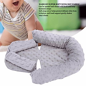 Jiawu Infant Support Pillow, Stroller Cushion, Baby Head Support, for Baby Protecting Child's Head(Grey, Baby headrest)