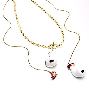 JOJOPANDA Anti-Lost Airpod Necklace Airpods Pro 2/1 Holder Chain Compatible Airpods 3/2/1 Strap Lanyard Cord (Gold Box Chain)