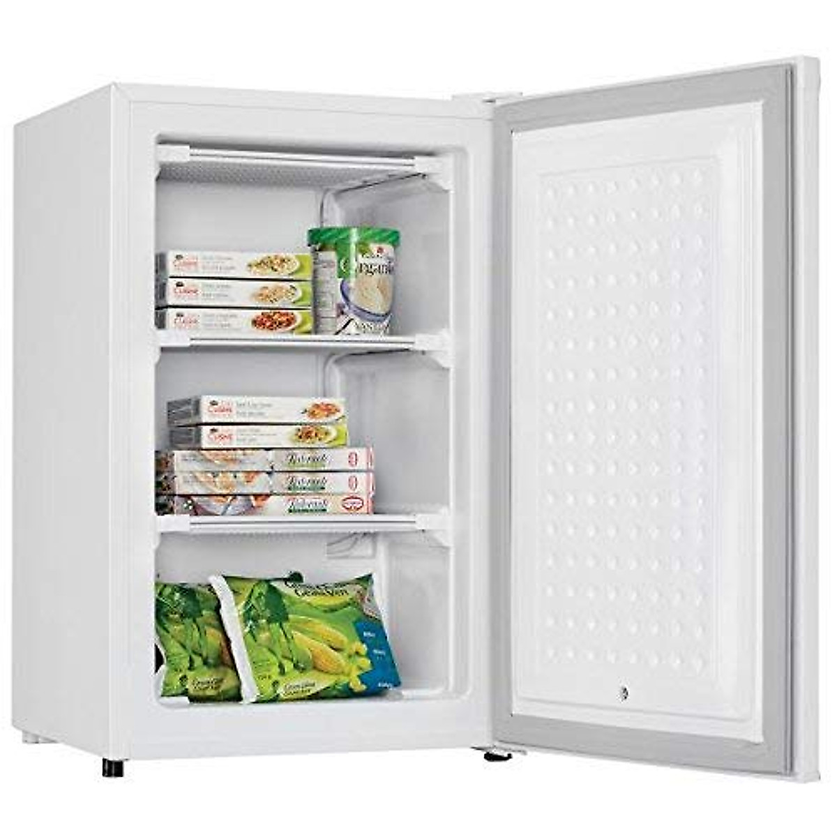 Danby DUFM032A3WDB 3.2 Cu.Ft. Upright Freezer with 2 Shelves, Garage Ready with Scratch-Resistant Worktop