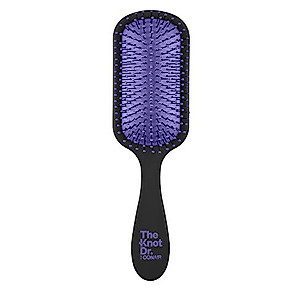 The Knot Doctor for Conair Premium Pro Detangling Hair Brush for Wet or Dry Hair with Purple Storage Case, 1 Count