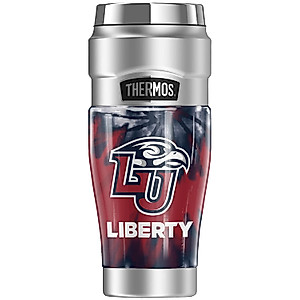 THERMOS Liberty University OFFICIAL Tie-Dye STAINLESS KING Stainless Steel Travel Tumbler, Vacuum insulated & Double Wall, 16oz