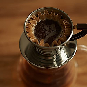 DEFUTAY 1-4 Cup Coffee Filters,Cup Basket Coffee Filters,Natural Brown Unbleached