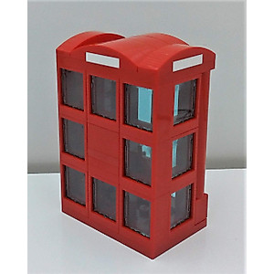 Building Bricks British London Souvenir Red Telephone Booth Toy for Kids Compatible with All Major Brands Best Birthday Gifts Toys Boys Girls Ages 4+