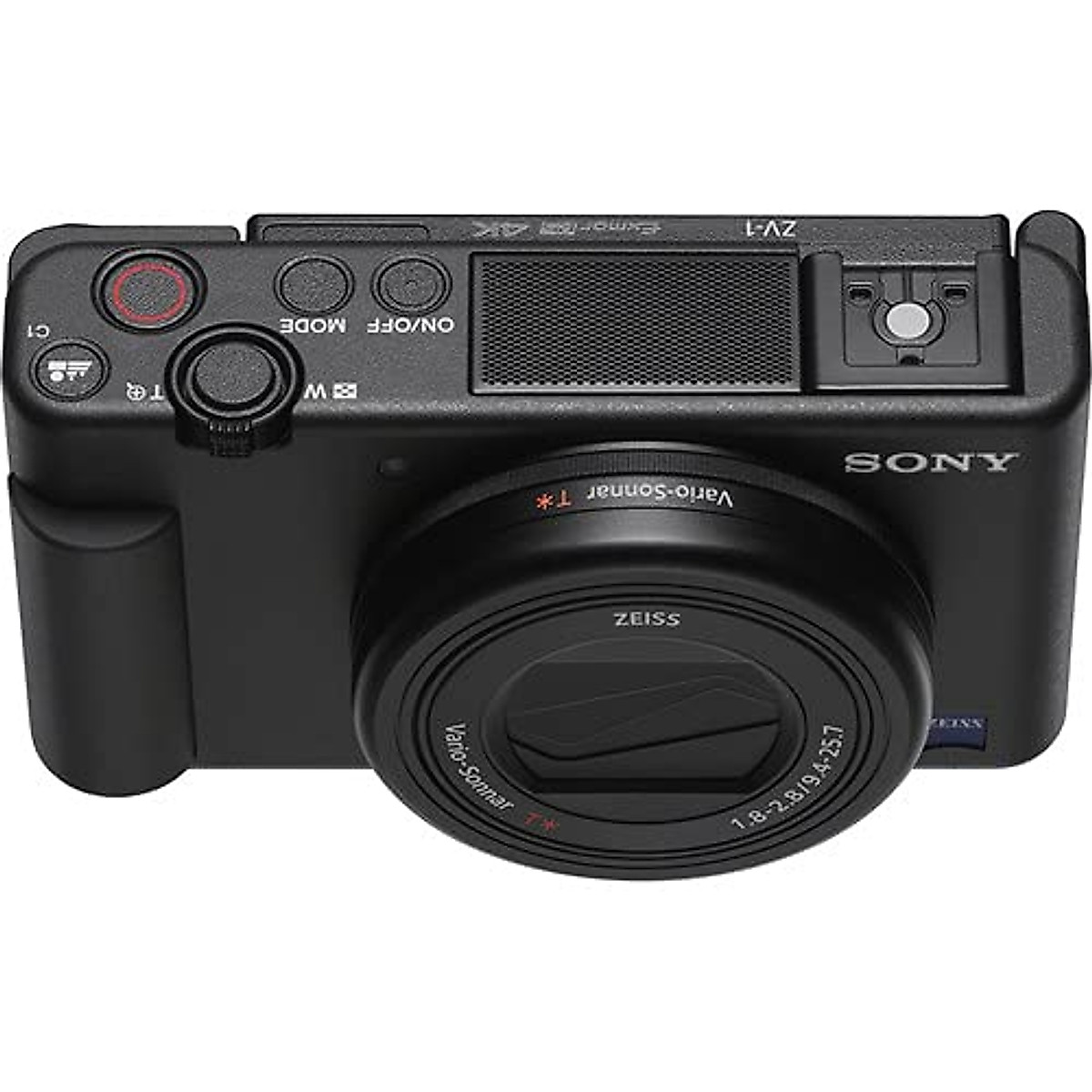 Sony ZV-1 Digital Camera (Black) with Streamer/Vlogging Kit. Includes: SanDisk Extreme 64GB Card, 12” Grispter Tripod, Carrying Case, and More. (Renewed)