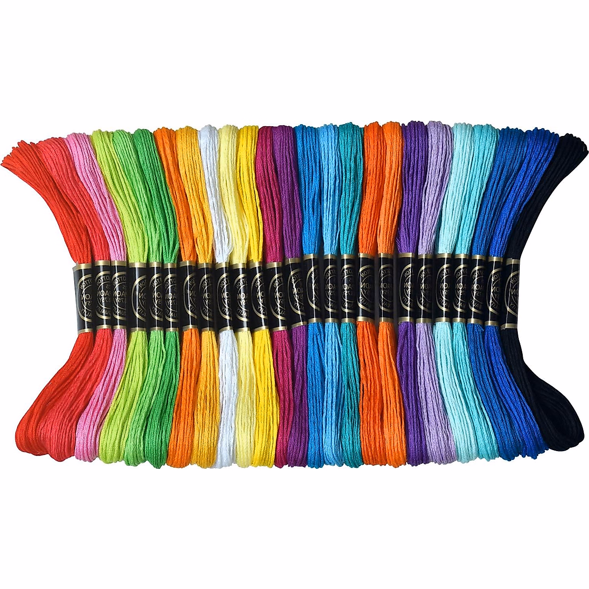 Rainbow Colors Embroidery Floss - Cross Stitch Threads - Friendship Bracelets Floss - Crafts Floss- Hand Embroidery Thread 25 Skeins Per Pack