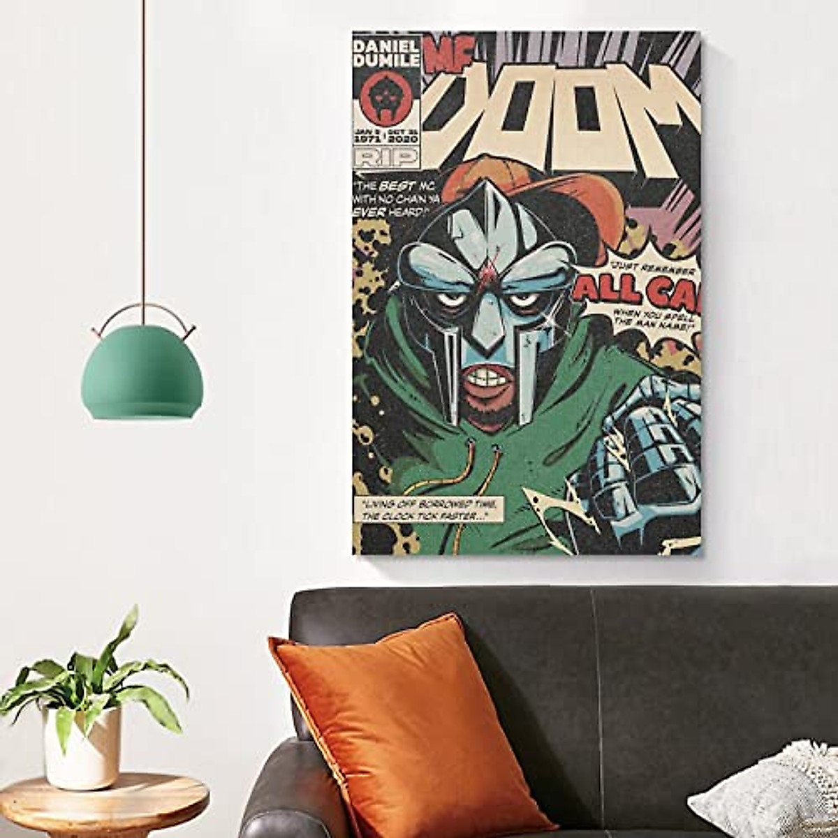 ENYPOLIS MF Doom Retro Posters & Prints on Canvas Wall Art Poster for Room Decor Unframe 12x18inch(30x45cm)