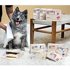 Himmy Large Pet Wipes for Dogs and Cats - 12" x 18" Bath Wipes for Cleaning, Deodorizing, Conditioning, Anti-Itch Grooming, Wet Dog Wipes for Paws, Butt, Ear, Eye, Whole Body Fresh Lemon