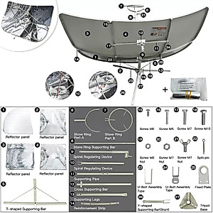 YAMO DUDO Solar Oven,Outdoor Ovens,Solar Cooker Stove Kits,2500W Portable Parabolic Solar Cooker,Concentrating Solar Cooker, 51X75 Inch RectangularFoldable Solar Cooker, Magnesia