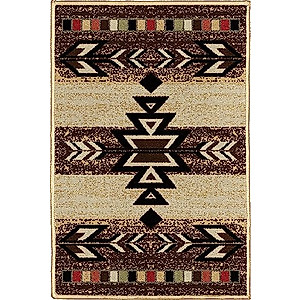 Rustic Lodge, Southwestern 2x3 Area Rug, 26"x39" Multi 7611