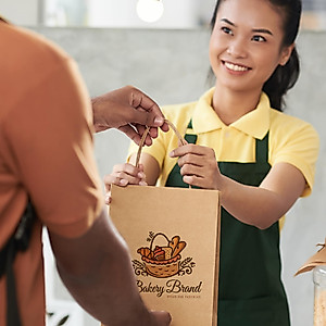 Moretoes 75pcs Small Gift Bags 5.25x3.75x8 Inches Brown Kraft Paper Bags with Handles Bulk, Retail Bags for Small Business, Shopping Bags, Birthday Wedding Party Favor Bags, Merchandise Bags