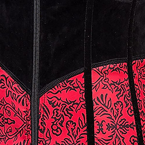 JDHUFEI Women's Faux Leather Bustier Corset Medieval Embroidered Corset Waist Bustier Steampunk Waist Cincher Costume