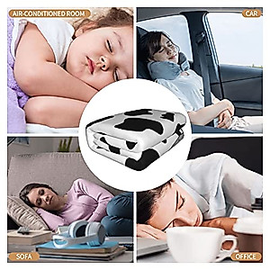 Cow Print Hooded Blanket Flannel Wearable Throw Blanket,Blanket Hoodie Warm Wearable Blanket Soft Fleece Throw Blankets Comfy Hoodie Blankets for Kids Adults