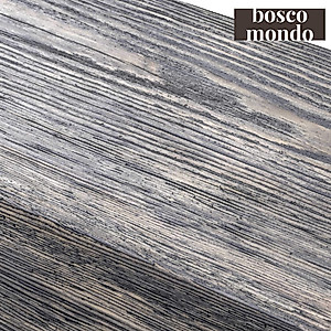 BoscoMondo 60 Inch Fireplace Mantel - Solid Rustic Wood - Wall Mounted Floating Farmhouse Shelf - with Invisible Heavy Duty Metal Bracket (60", Grey)