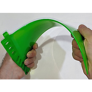 saruSURF 9" US Box Center Fin Safety Flex Soft Replacement for Longboard Race SUP Cruise Stand up Paddleboard River Surf Fishing airSUP AIR7 Skeg (Green)