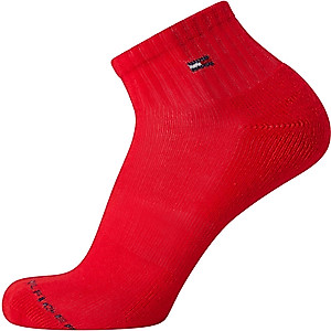 Tommy Hilfiger Men's Quarter Socks - 6 Pack Cushioned Men's Athletic Ankle Socks - Breathable Sports Socks for Men (7-12), Size 7-12, Assorted