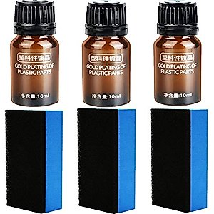 Car Plastic Parts Refurbish Agent 10ml - Coating Paste Maintenance Car Cleaner, Automotive Interior Plastic Part Retreading, Multi-Functional Restore for Car (3Pcs)