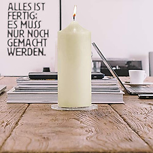 Super Z Outlet 3" x 9" Unscented Ivory Pillar Candle for Weddings, Home Decoration, Relaxation, Spa, Smokeless Cotton Wick. (1 Candle)