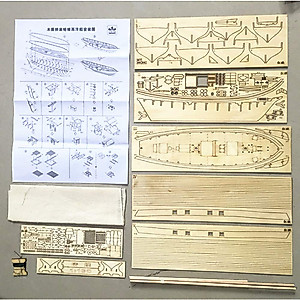 xiangshang shangmao Hobby 1/130 HARVEY1847 Sail Boat Wooden Model Kit Wood Ship Assemble Display