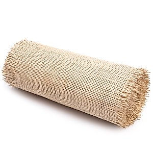 CLAYNIX 24" Width Square Cane Webbing- 24" x 5 Ft Sheet - Rattan Cane Webbing Roll -Caning Material for Chairs, Cabinet, Door -Open Weave Wicker Woven Rattan Sheets - Cane Fabric(5 FEET)