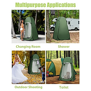 Changing Room/Toilet/Shower Tent - Green, Pop Up Tents for Outdoor Camping with Metal Frame, Privacy Shelters Room Portable, 120/150 cm Wide (Size : 120cm/47in Wide)