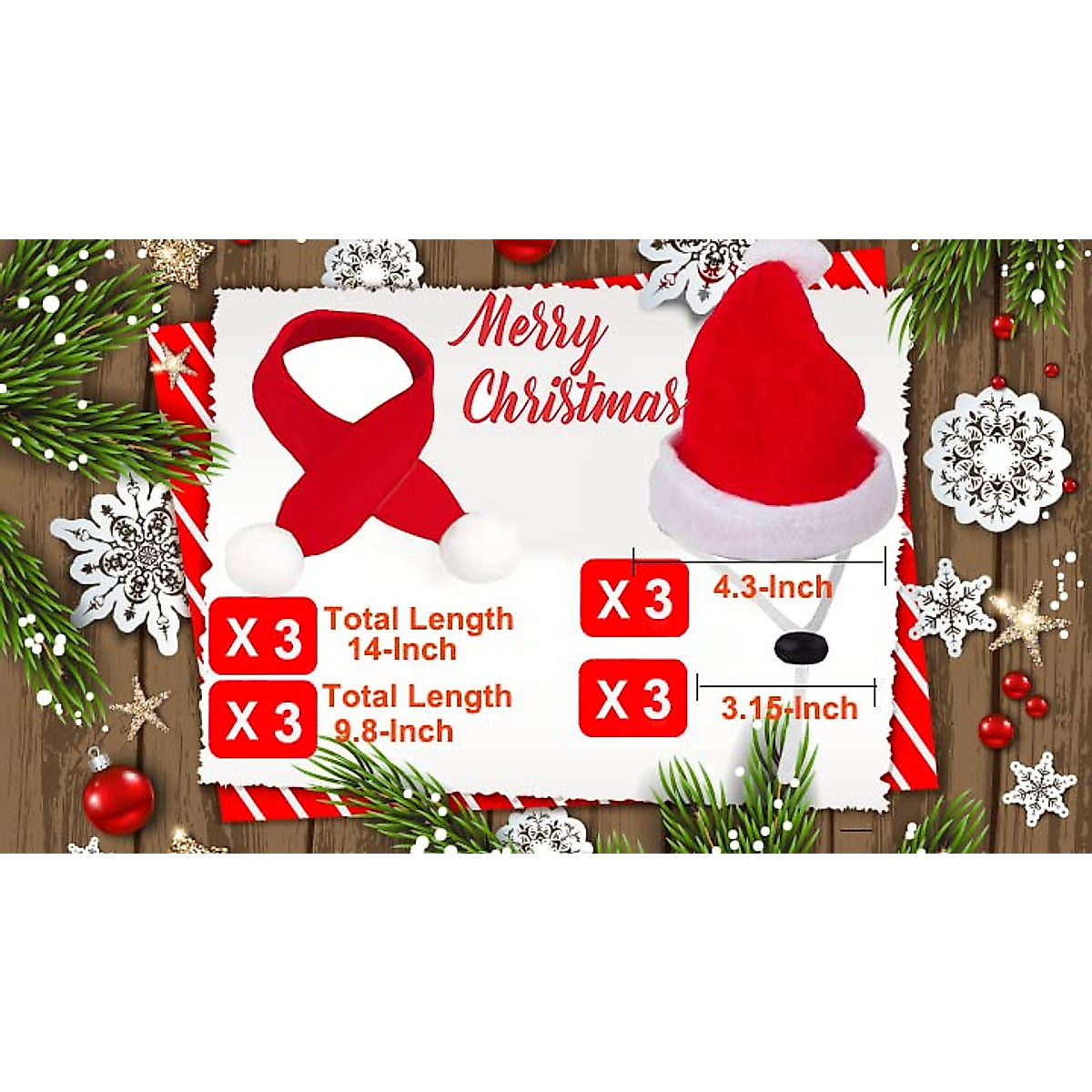 Christmas Pet Chicken Hat Scarf Set for Hens, 12 Pieces Santa Hat Cloak with Adjustable Chin Strap Cute Decorative for Duck Hens Rabbit Kitten