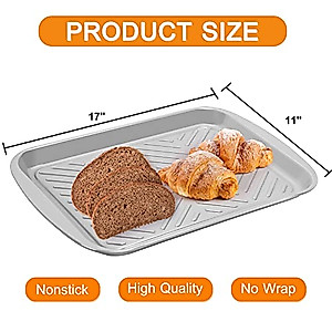 VIDOR Serving Tray with Handles,Grilling Prep Trays and Melamine Serving Platters for Parties,Eating,Outdoors and BBQ,Dishwasher Safe Food Tray,Meat Preparation Trays17 x 11"(Set of 2)