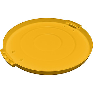 SPARTA Bronco Trash Can Lid, Round Waste Container Cover, Polyethylene, 20 Gallons, Yellow
