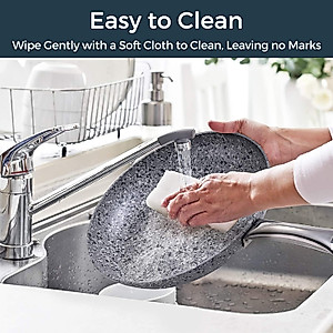 KOCH SYSTEME CS 8"+11" Premium Nonstick granite stone Frying Pan Sets, Gray Nonstick Frying Pan Sets with Lids, Aluminum Pan for Effortless Cooking, Kitchen Cookware Sets Compatible for all Stoves