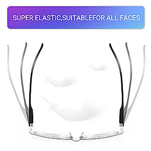 LUFF 4Pcs Anti-Blue-ray Reading Glasses Portable Ultra-Light Readers(2.0X)