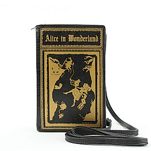 Alice in Wonderland Book Clutch Cross Body Bag in Vinyl