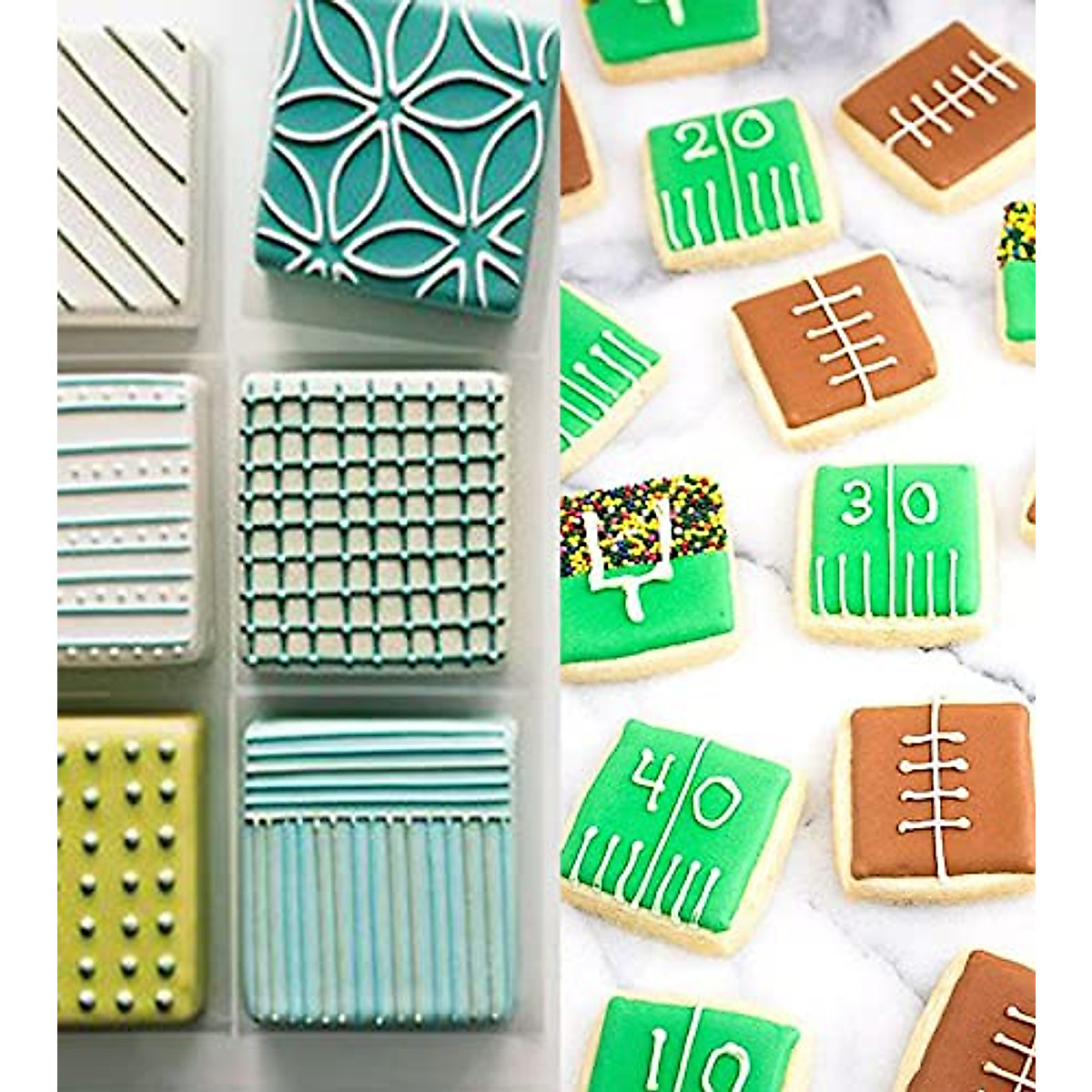 Vokop Square Cookie Cutter Set-5 Pack Stainless Steel Square Biscuit Molds Fondant Cake Cookie Cutter Set Pastry Mold-2",2.5", 3", 3.5",4"