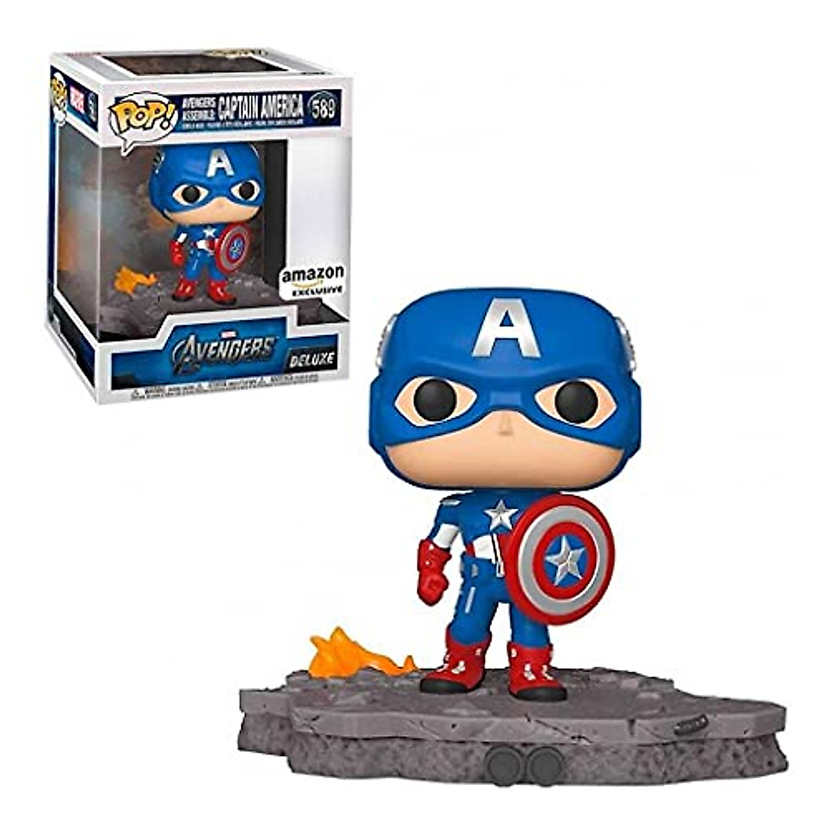 Funko Pop! Deluxe Marvel: Avengers Assemble Series - Captain America, Amazon Exclusive, Figure 6 of 6