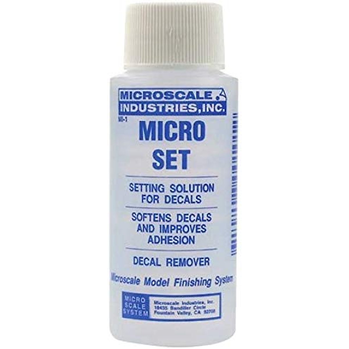 Micro Scale Decal Setting Solution, Micro Set MI1 and Micro Sol MI2, Two Bottles of Each with Make Your Day Paintbrush Set