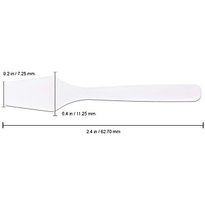 PANA (200 Pieces of White Color Cosmetic Make Up Disposable Plastic 2.5" Spatulas Skin Care Facial Cream Mask Spatula